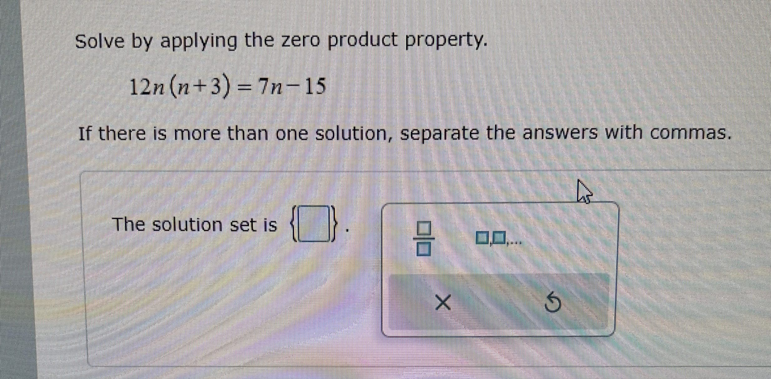 Solve by applying the zero product | Chegg.com