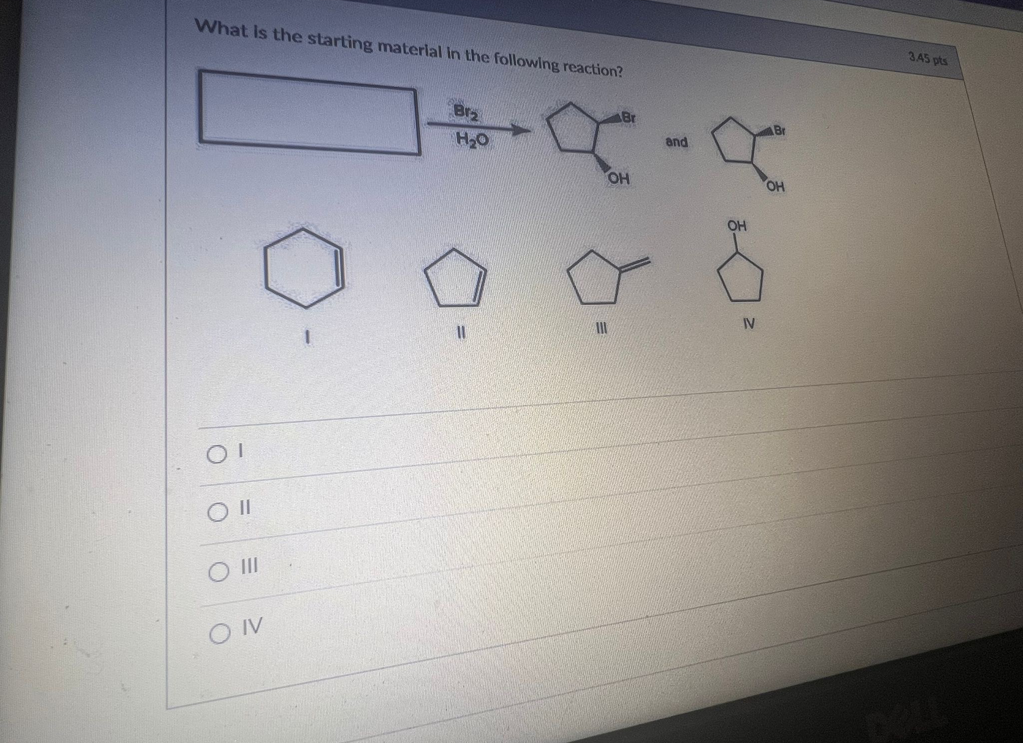 What is the starting material in the following | Chegg.com