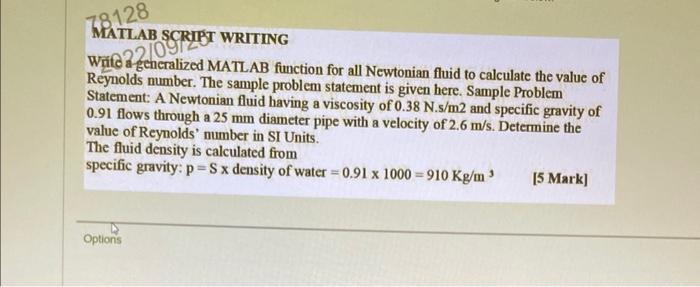 Solved MATLAB SCRIBT WRITING Wríd a generalized MATLAB | Chegg.com
