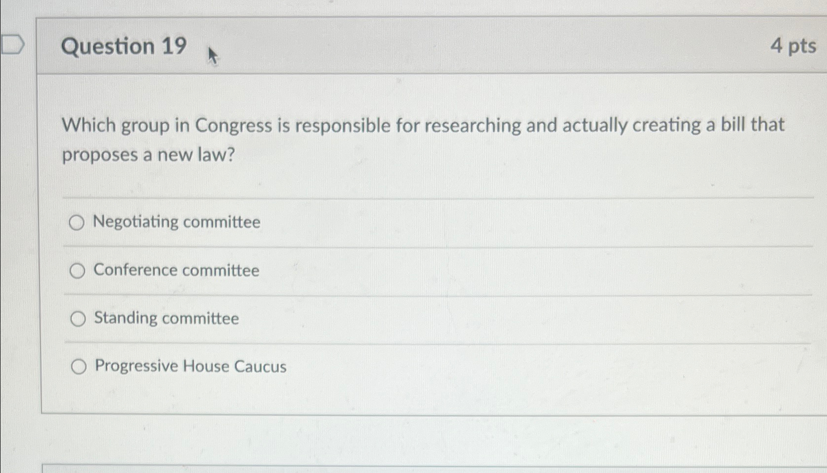 Solved Question 194 ﻿ptsWhich group in Congress is | Chegg.com