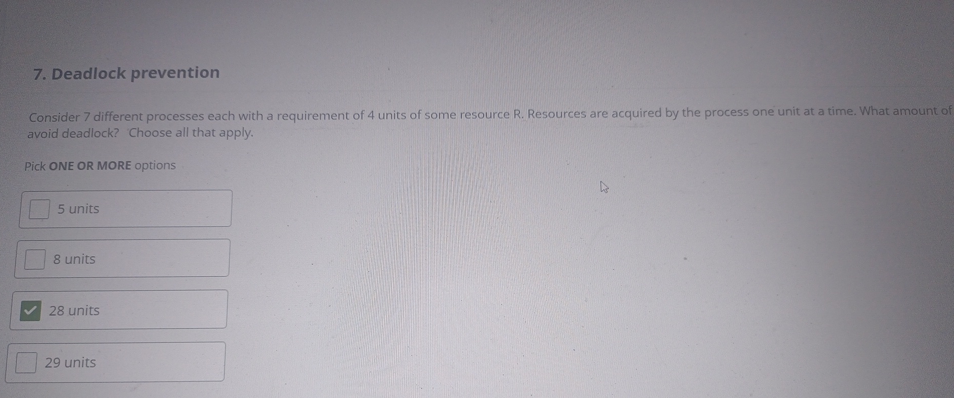 Solved Deadlock preventionConsider 7 ﻿different processes | Chegg.com