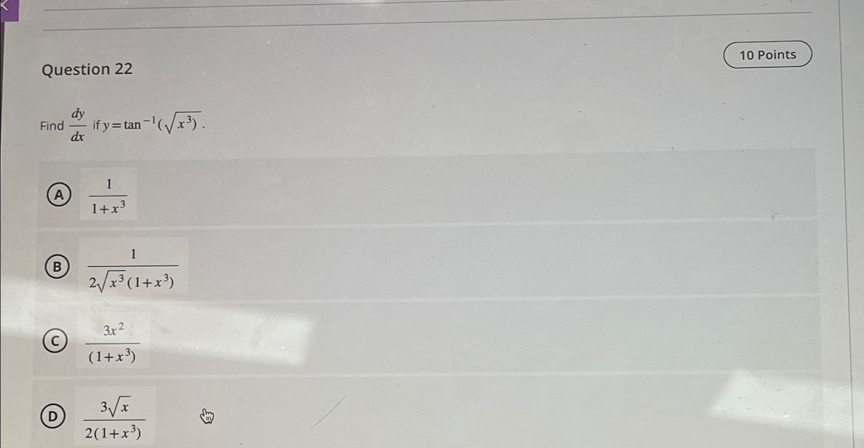 Solved Question 2210 ﻿PointsFind dydx ﻿if | Chegg.com