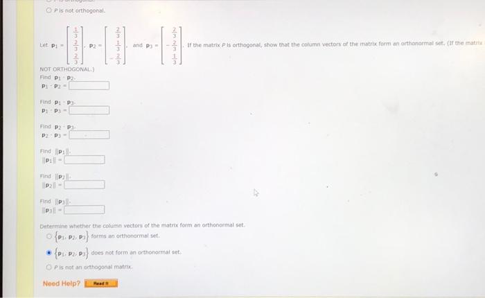 Solved Determine whether the matrix is orthogonal. Find PPT. | Chegg.com