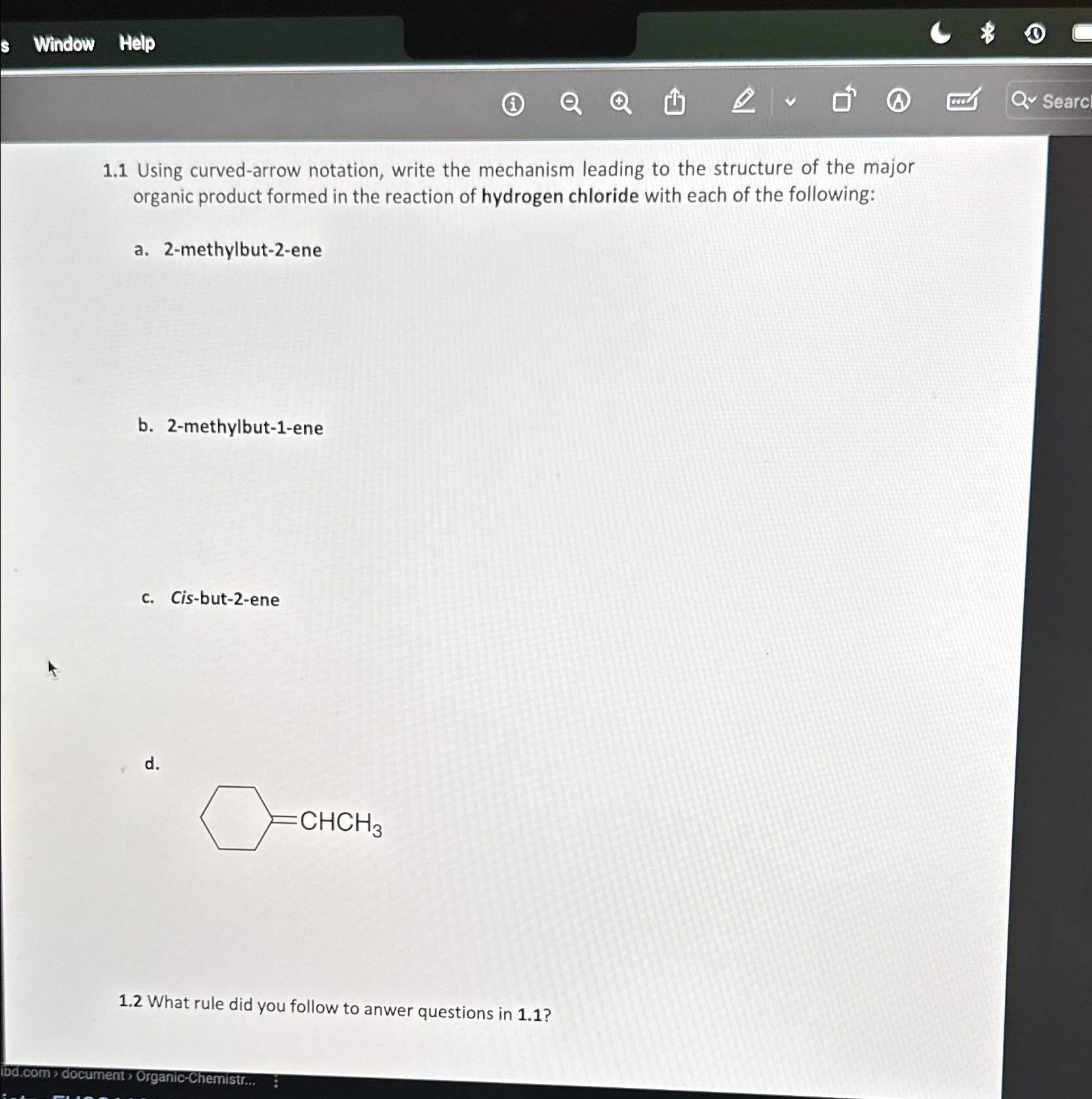 Solved 1.1 ﻿Using curved-arrow notation, write the mechanism | Chegg.com