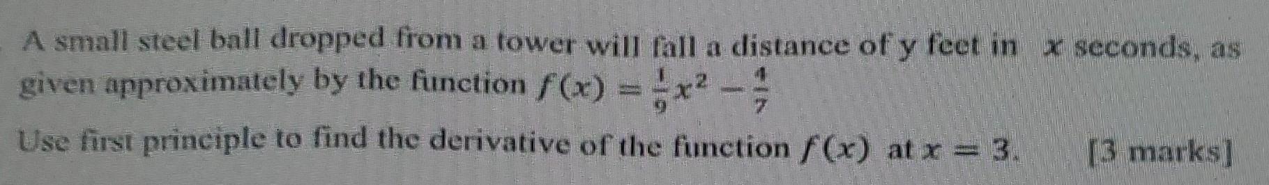 Solved A small steel ball dropped from a tower will fall a | Chegg.com