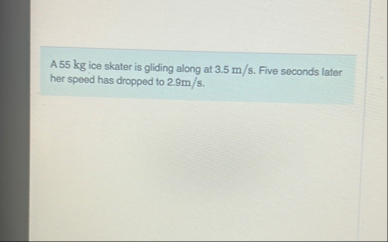 Solved A 55 ﻿kg ice skater is gliding along at 3.5ms. ﻿Five | Chegg.com