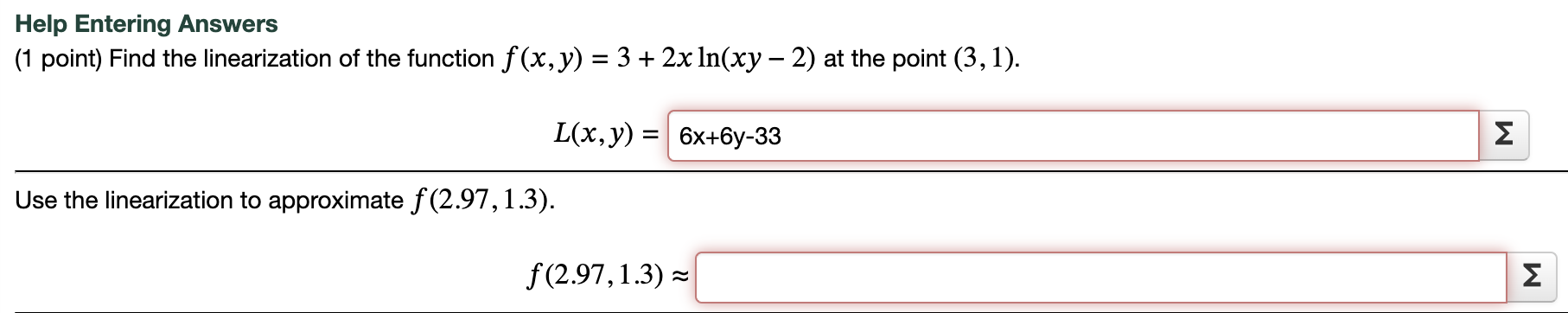 Solved Help Entering Answers(1 ﻿point) ﻿Find the | Chegg.com