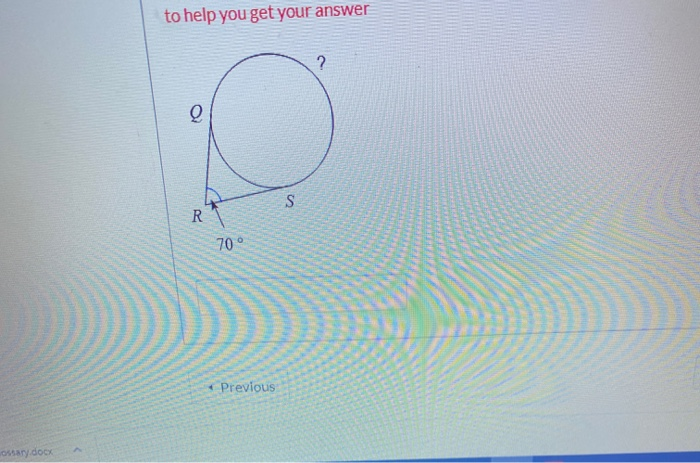 Solved to help you get your answer . 70° Previous Sary.docx | Chegg.com