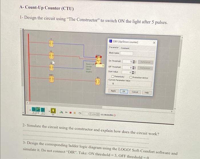 Solved A- Count-Up Counter (CTU) 1- Design the circuit using | Chegg.com