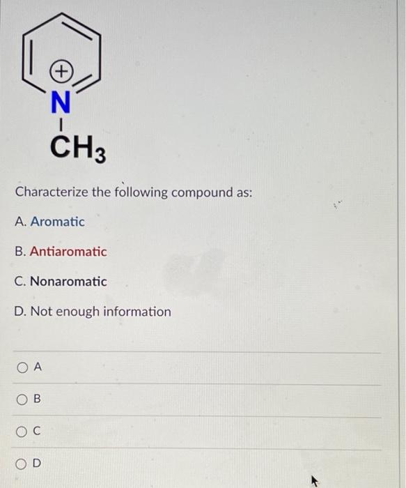 Solved A Characterize the following compound as: A. | Chegg.com