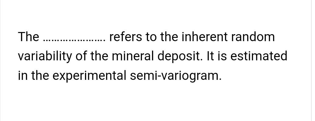 Solved The refers to the inherent random variability of the | Chegg.com