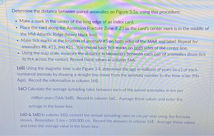 Determine the distance between paired anomalies on | Chegg.com
