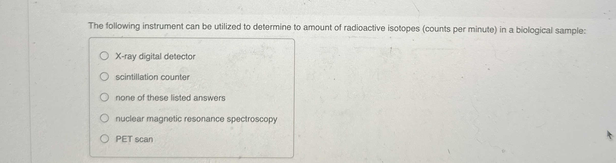 Solved The following instrument can be utilized to determine | Chegg.com