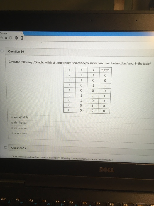 Solved Canvas → XCIO D Question 16 Given the following I/O | Chegg.com Solved Canvas → XCIO D Question 16 Given the following I/O | Chegg.com