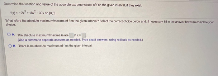 Solved Determine The Location And Value Of Tho Absolute