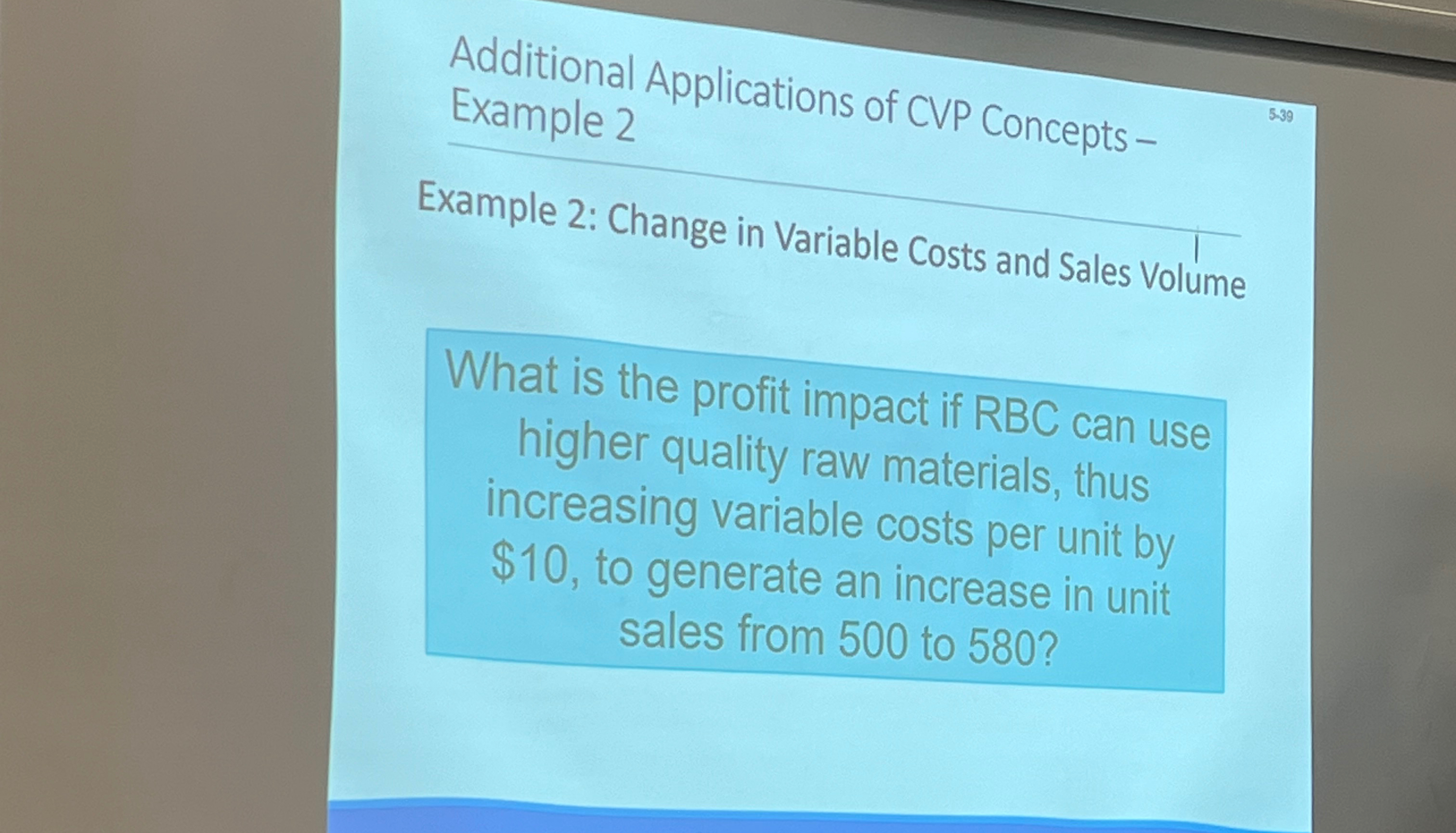 Solved Additional Applications of CVP Concepts Example | Chegg.com