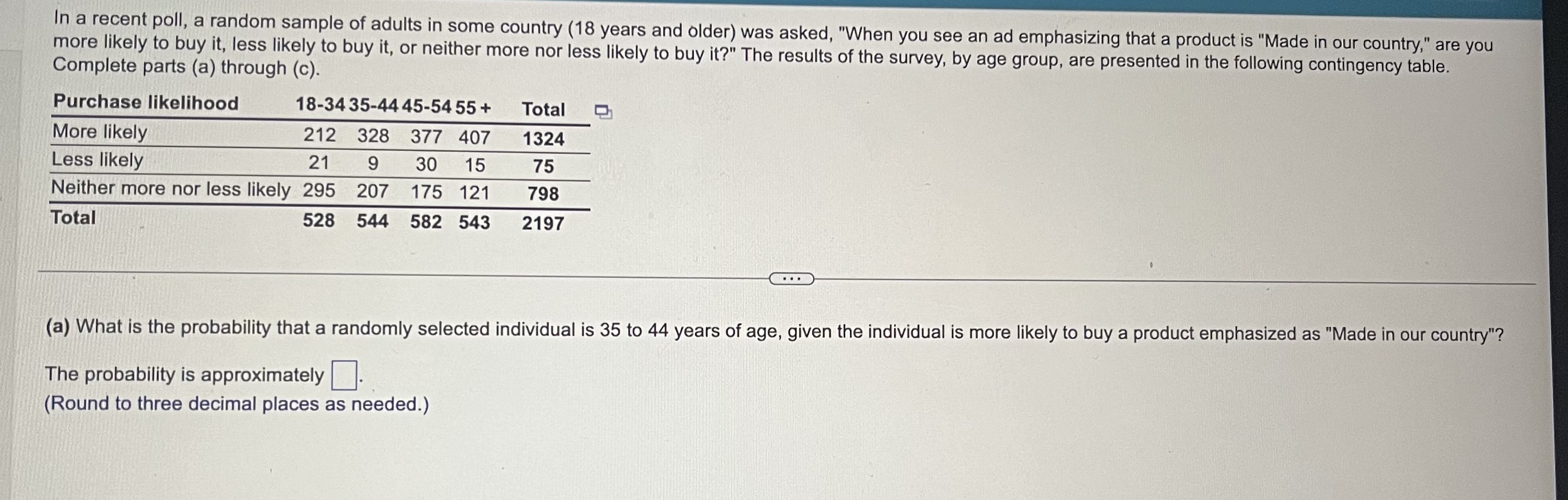 Solved (a) ﻿What is the probability that a randomly selected | Chegg.com