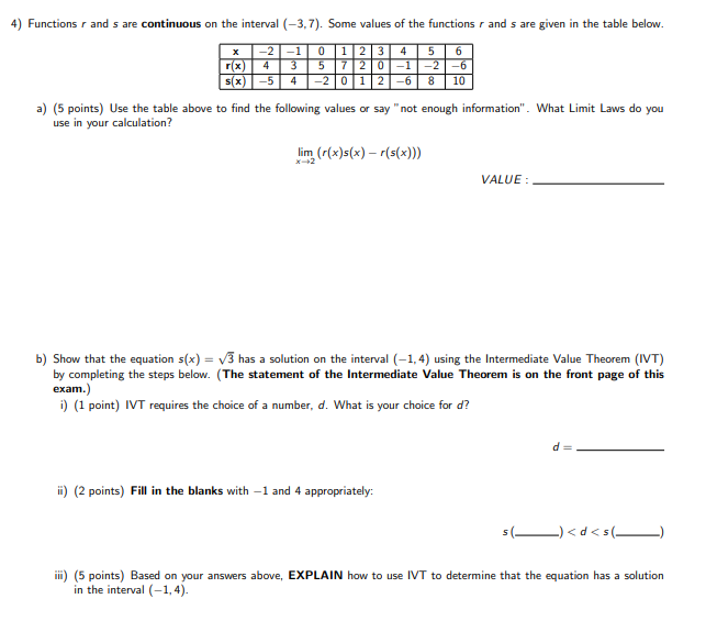 Solved Functions r ﻿and s ﻿are continuous on the interval | Chegg.com