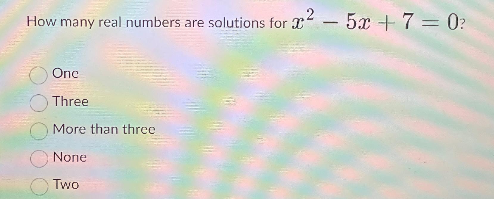 Solved How many real numbers are solutions for | Chegg.com