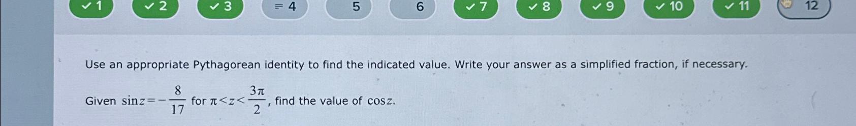 Solved Use an appropriate Pythagorean identity to find the | Chegg.com