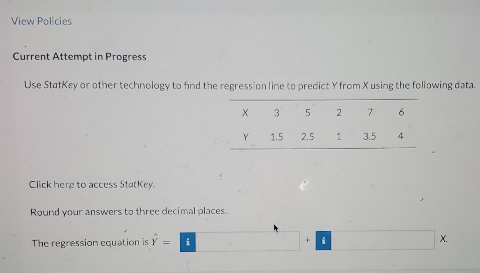 Solved Current Attempt in Progress Use StatKey or other | Chegg.com