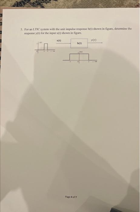 Solved 3. For an I.TTC system with the unit impulse response | Chegg.com