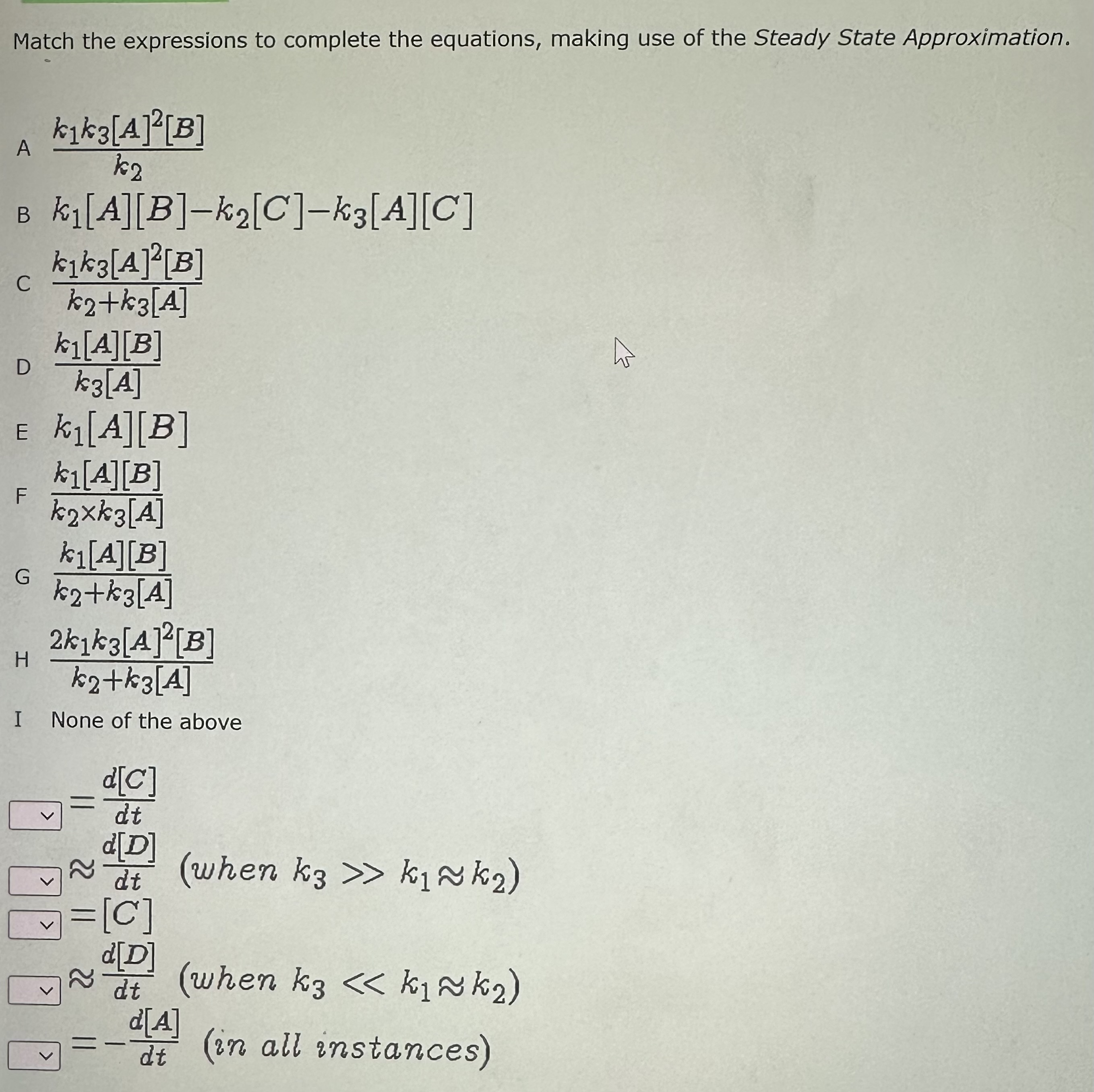 Solved Match the expressions to complete the equations, | Chegg.com
