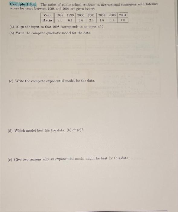 Example 1,9.4. The ratios of public school students | Chegg.com