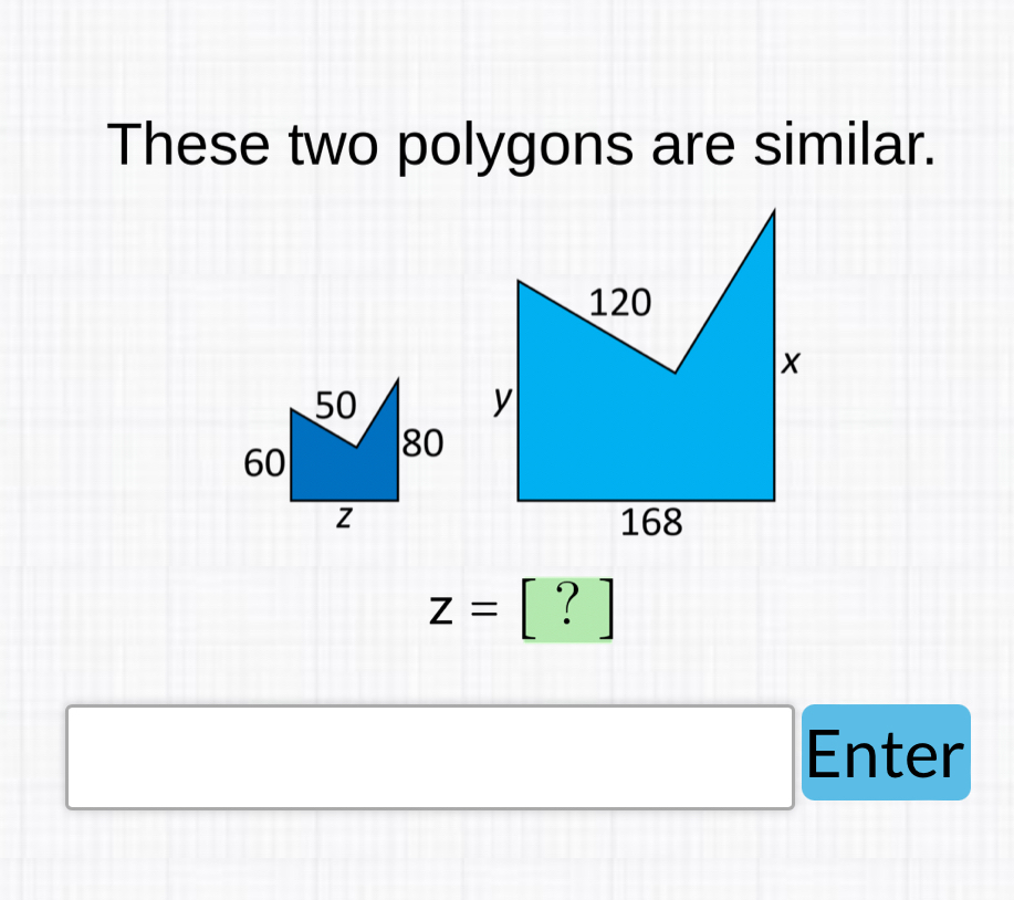 Solved These two polygons are similar.Enter | Chegg.com