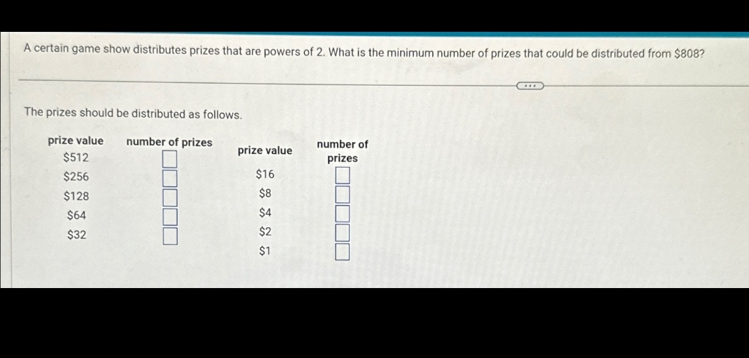Solved A certain game show distributes prizes that are | Chegg.com