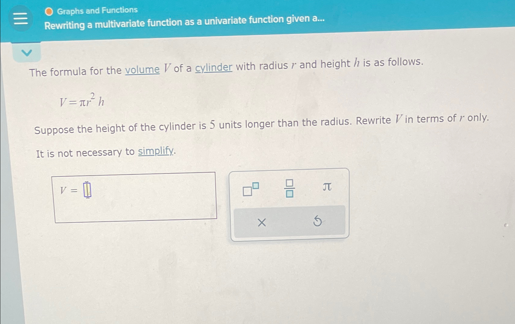 Solved Graphs and FunctionsRewriting a multivariate function | Chegg.com