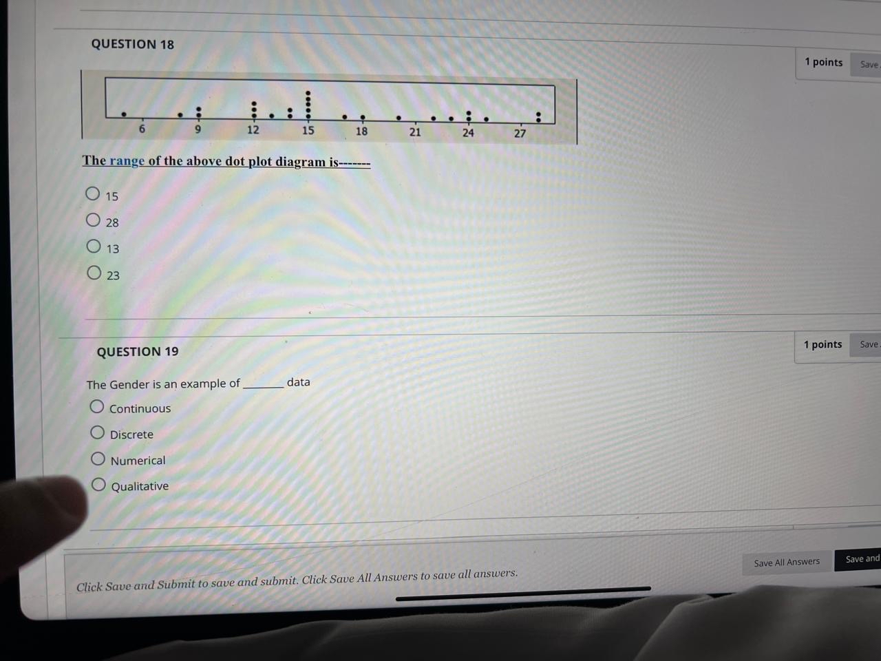 Solved QUESTION 181 ﻿pointsSaveThe range of the above dot | Chegg.com