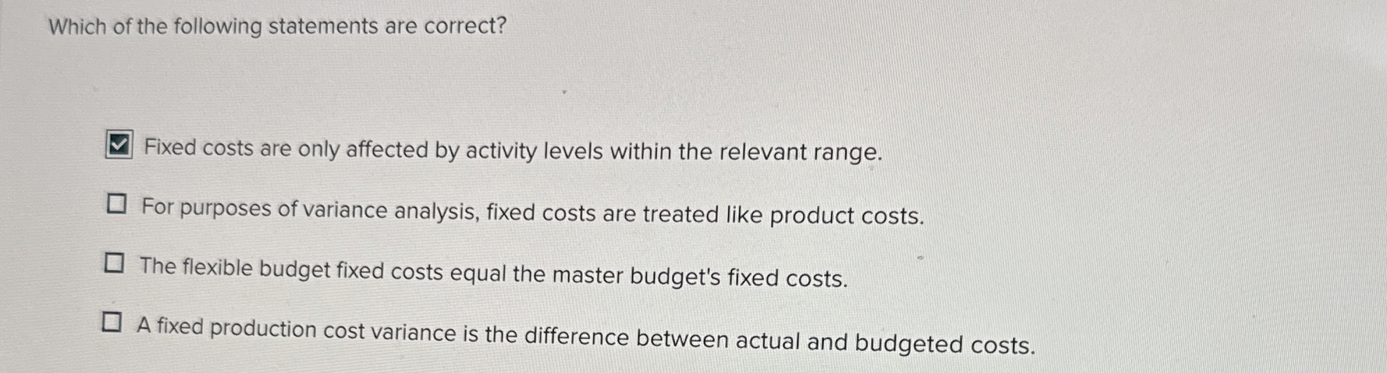 Solved Which of the following statements are correct?Fixed | Chegg.com