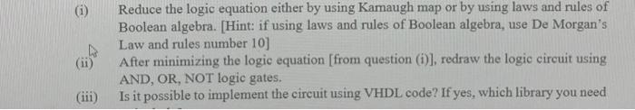 Solved Logic Equation: Y=AB+(BC) Task-1: Draw the logic | Chegg.com