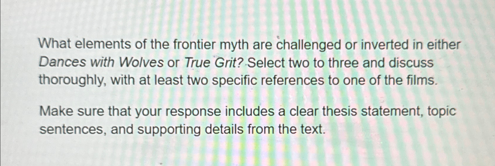 Solved What elements of the frontier myth are challenged or | Chegg.com