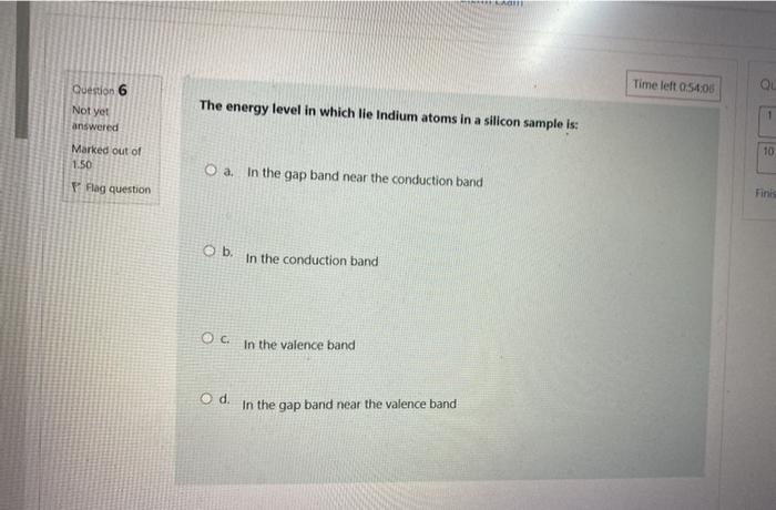 Solved LA Question 6 Time left 0 54,05 The energy level in | Chegg.com Solved LA Question 6 Time left 0 54,05 The energy level in | Chegg.com