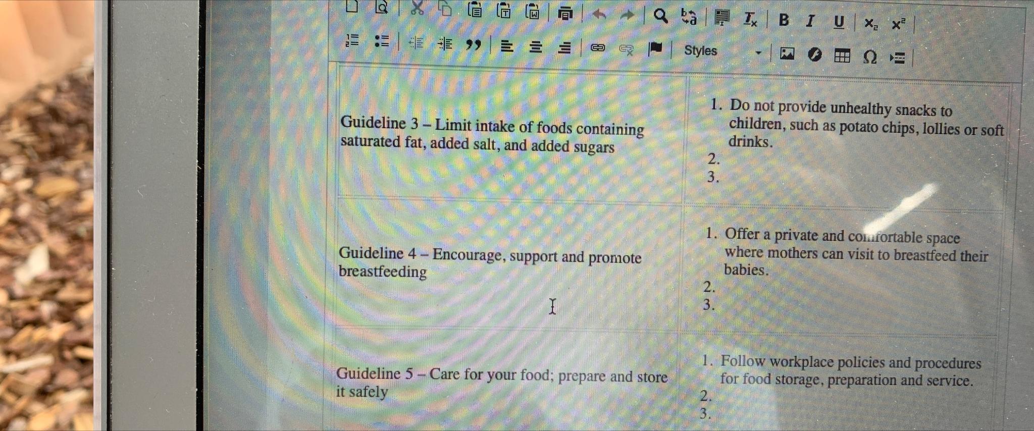 Solved Guideline 3 - ﻿Limit intake of foods containing | Chegg.com
