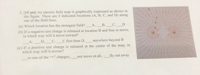 Solved 3. (15 pts] An electric field map is graphically | Chegg.com