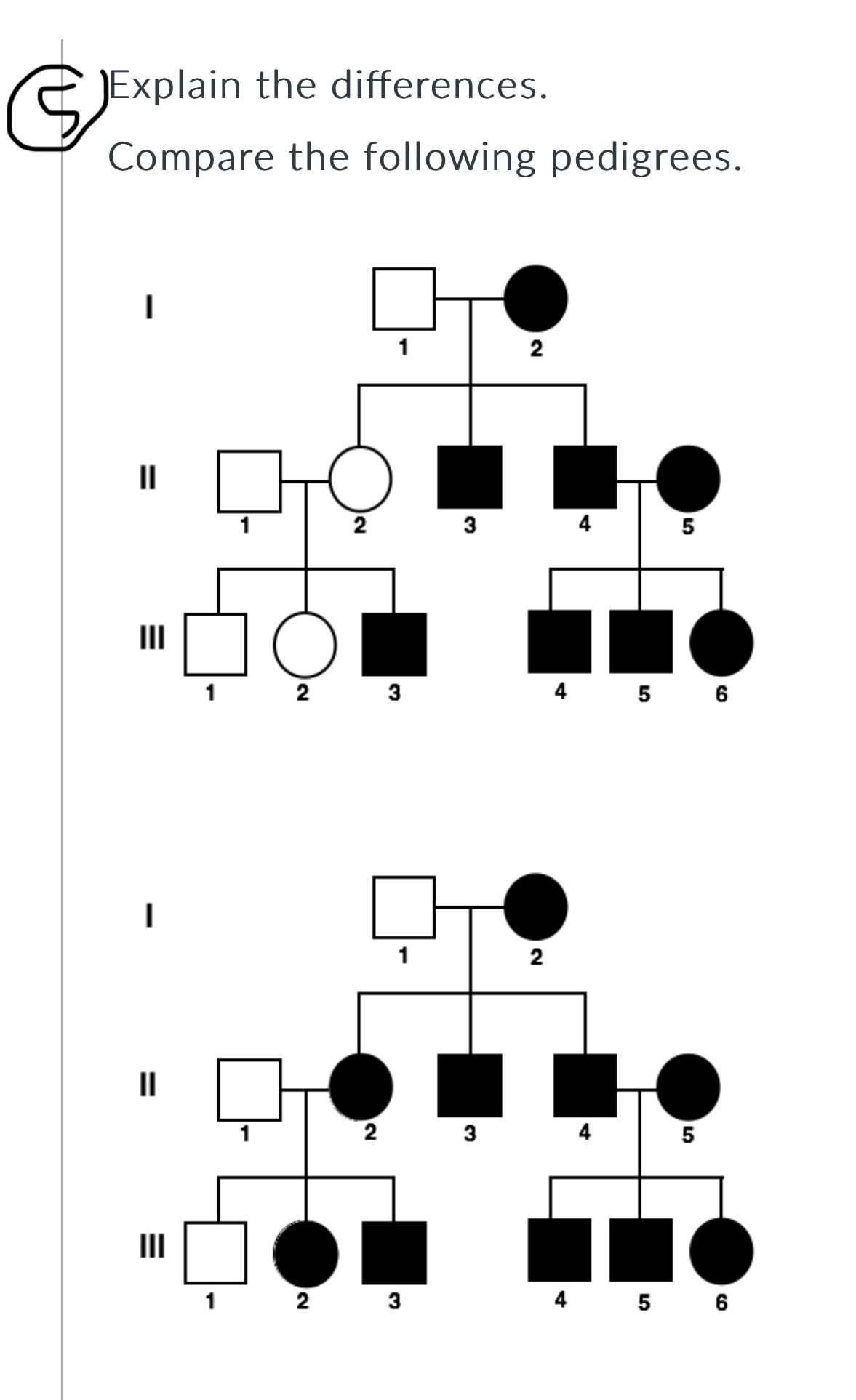 Solved (5) ﻿Explain the differences.Compare the following | Chegg.com