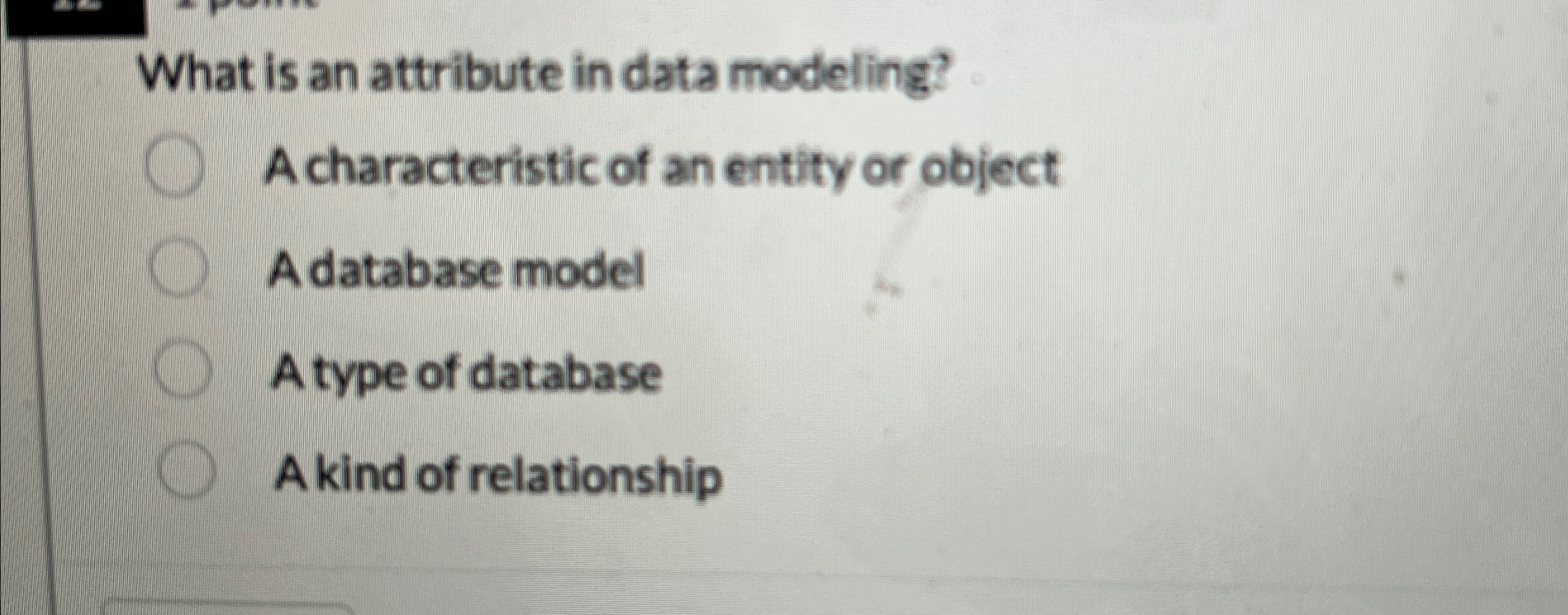 Solved What is an attribute in data modeling?A | Chegg.com