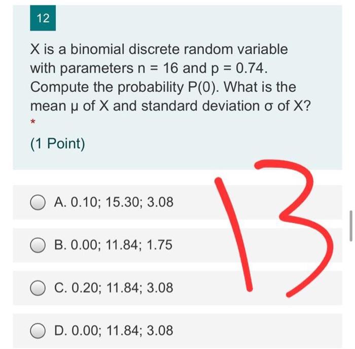 Solved 1 12 X is a binomial discrete random variable with | Chegg.com