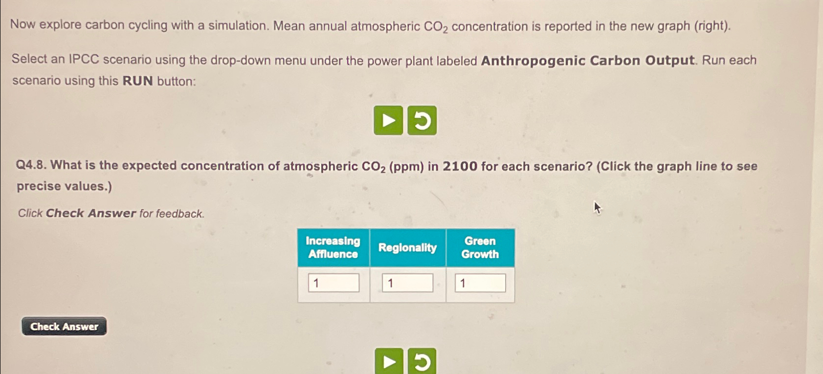 Solved Now explore carbon cycling with a simulation. Mean | Chegg.com