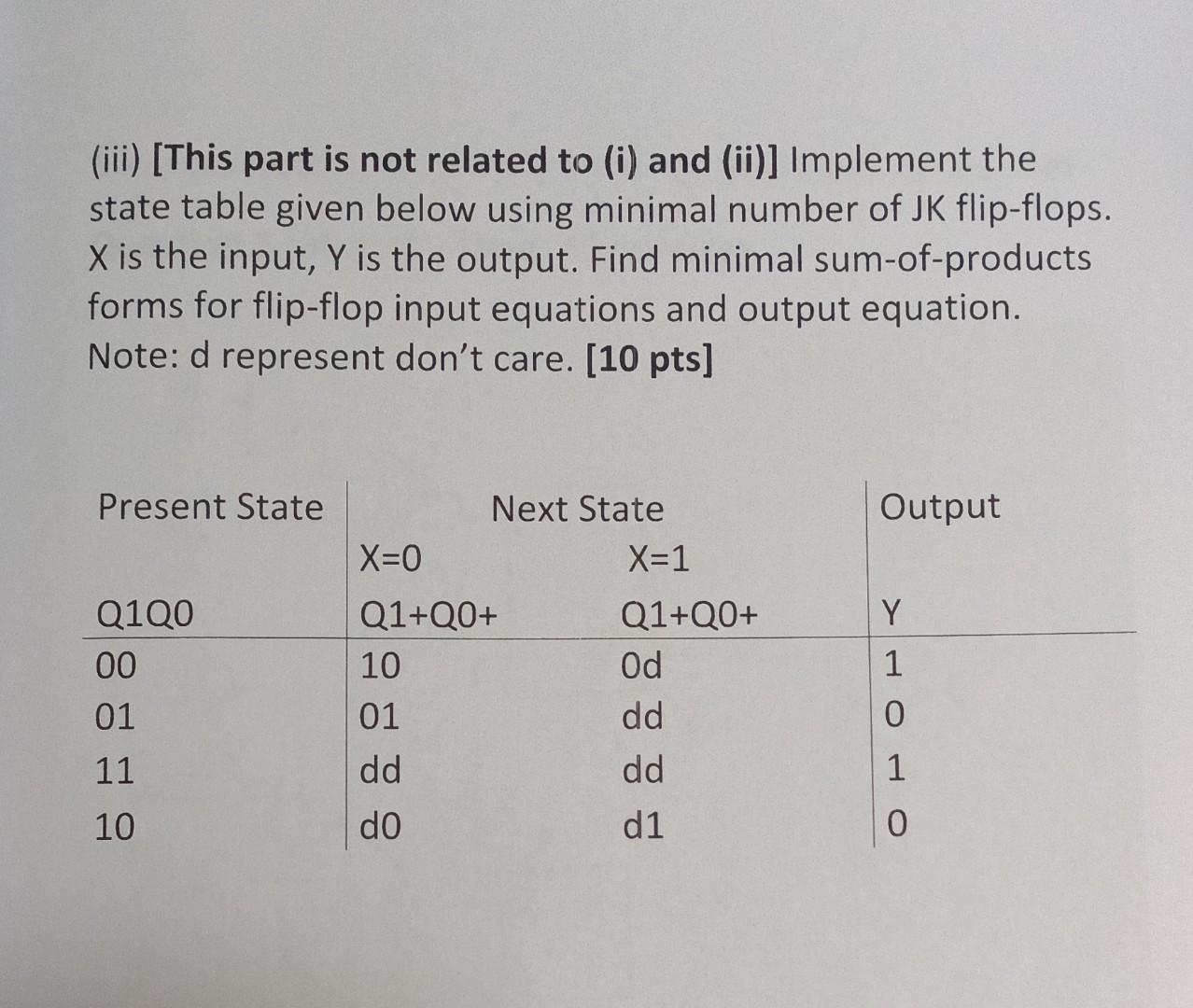 Solved (iii) [This part is not related to (i) and (ii)] | Chegg.com