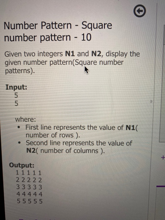 Solved Number Pattern - Square number pattern - 10 Given two | Chegg.com