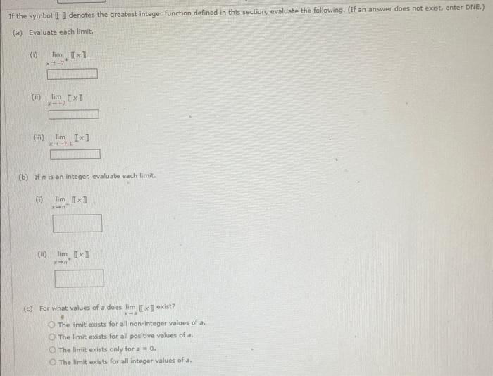 Solved If the symbol II 1 denotes the greatest integer | Chegg.com