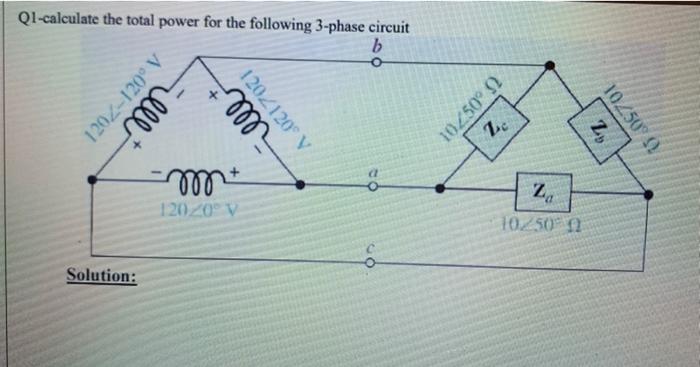 Solved Q1-calculate the total power for the following | Chegg.com