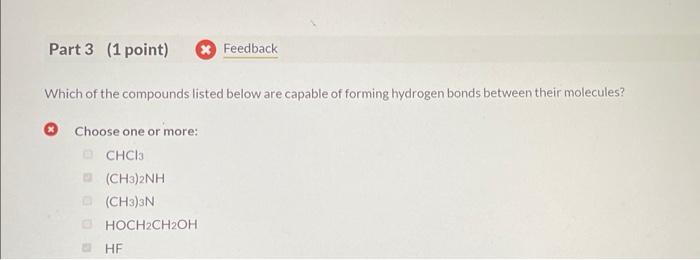 Solved Which of the compounds listed below are capable of | Chegg.com