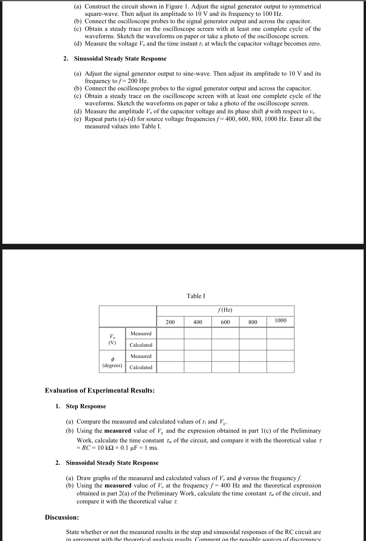 (a) ﻿Construct the circuit shown in Figure 1. ﻿Adjust | Chegg.com