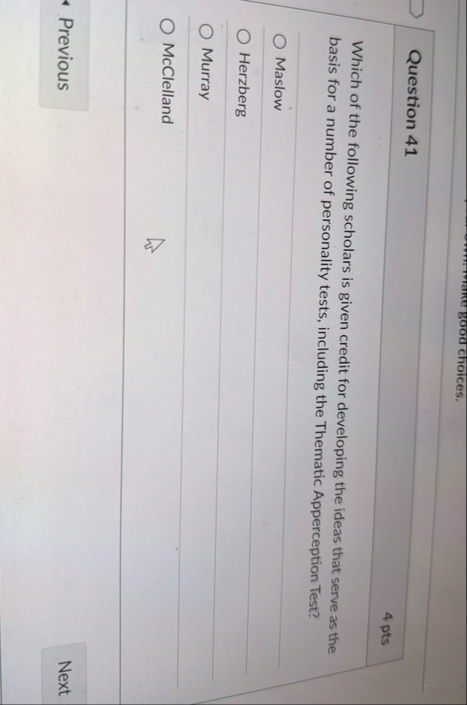 Solved Question 414 ﻿ptsWhich of the following scholars is | Chegg.com
