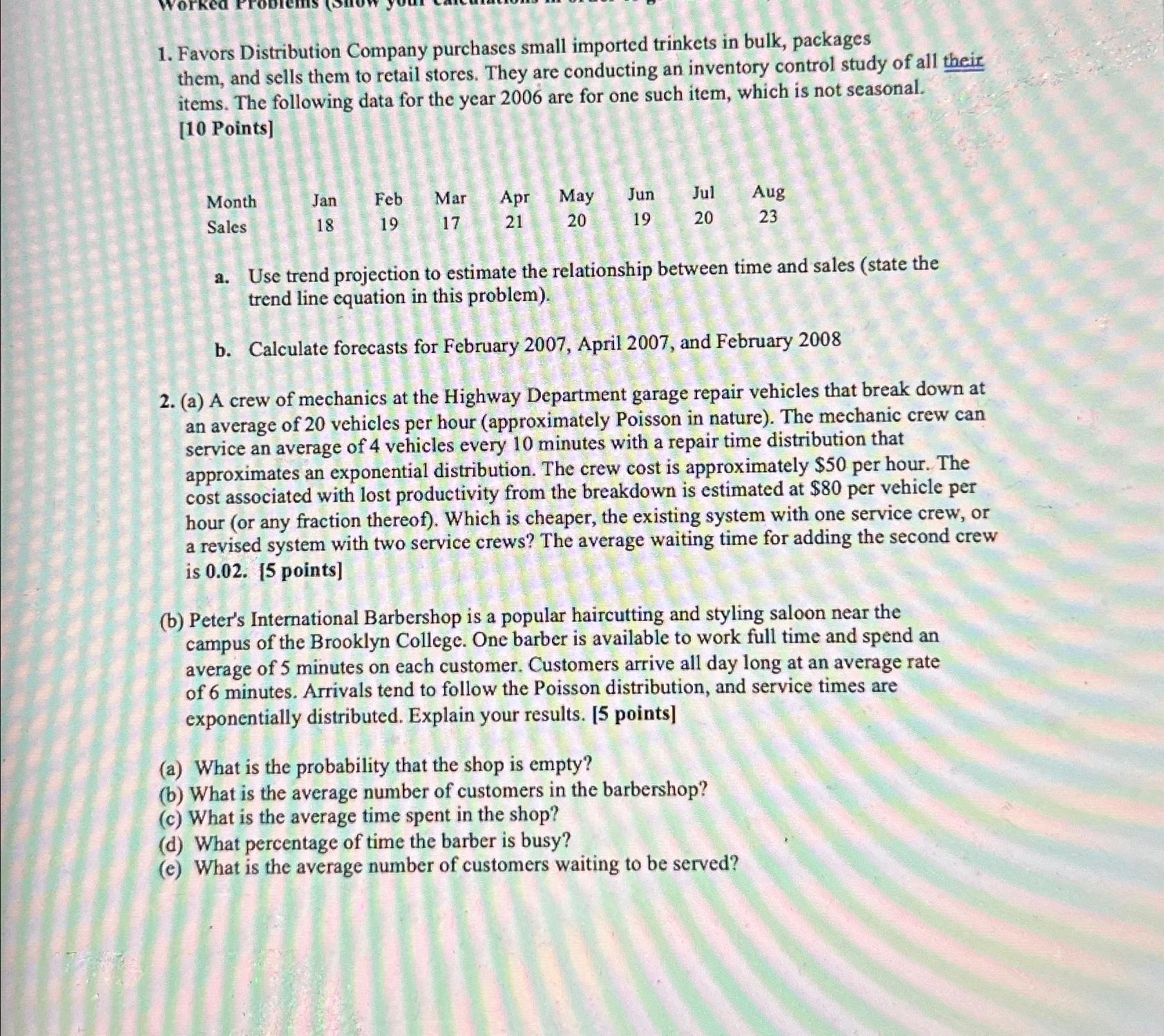 Solved Worked Problems (Show your calculations in order to | Chegg.com